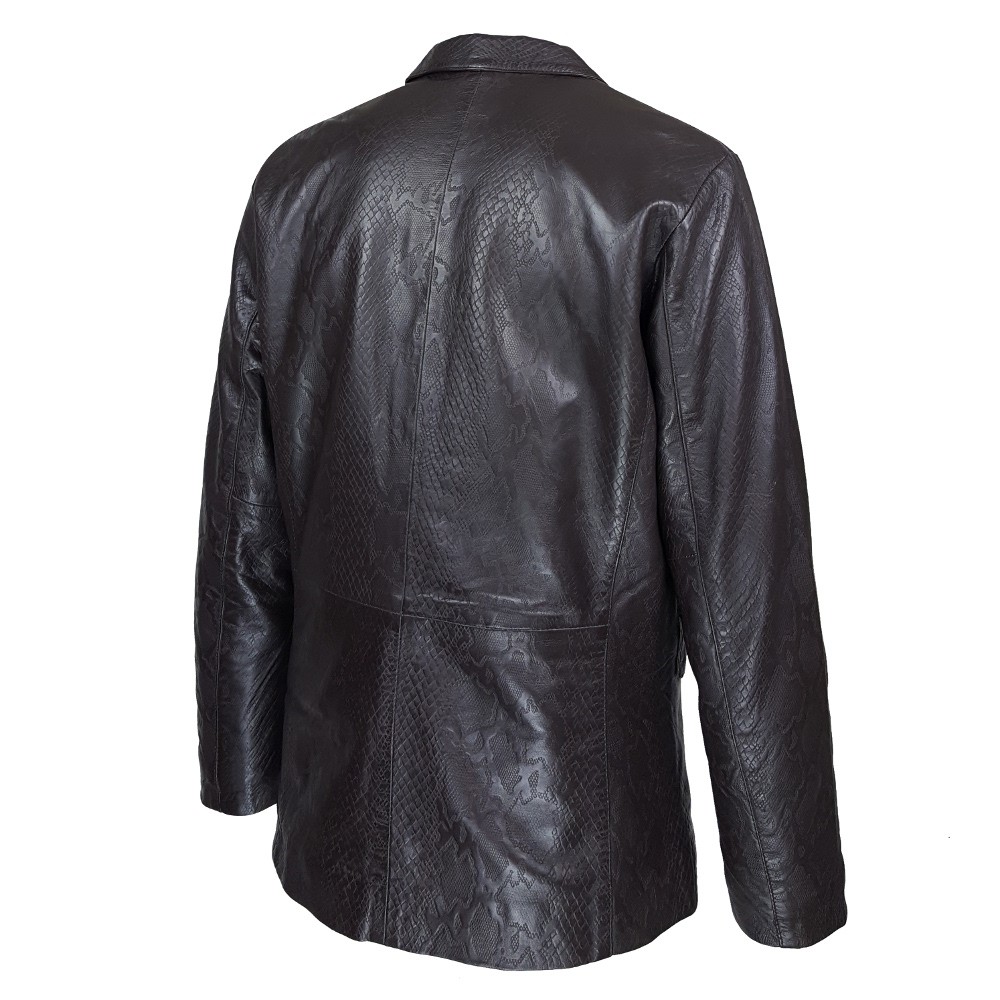 men's jacket leather blazer will ferrara brown