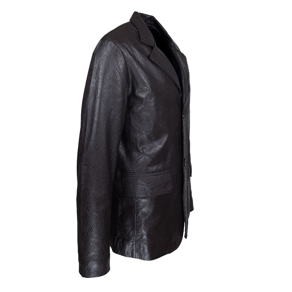 men's jacket leather blazer will ferrara brown