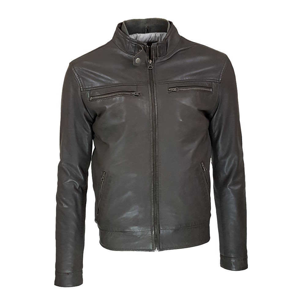 alabama leather men's biker style jacket