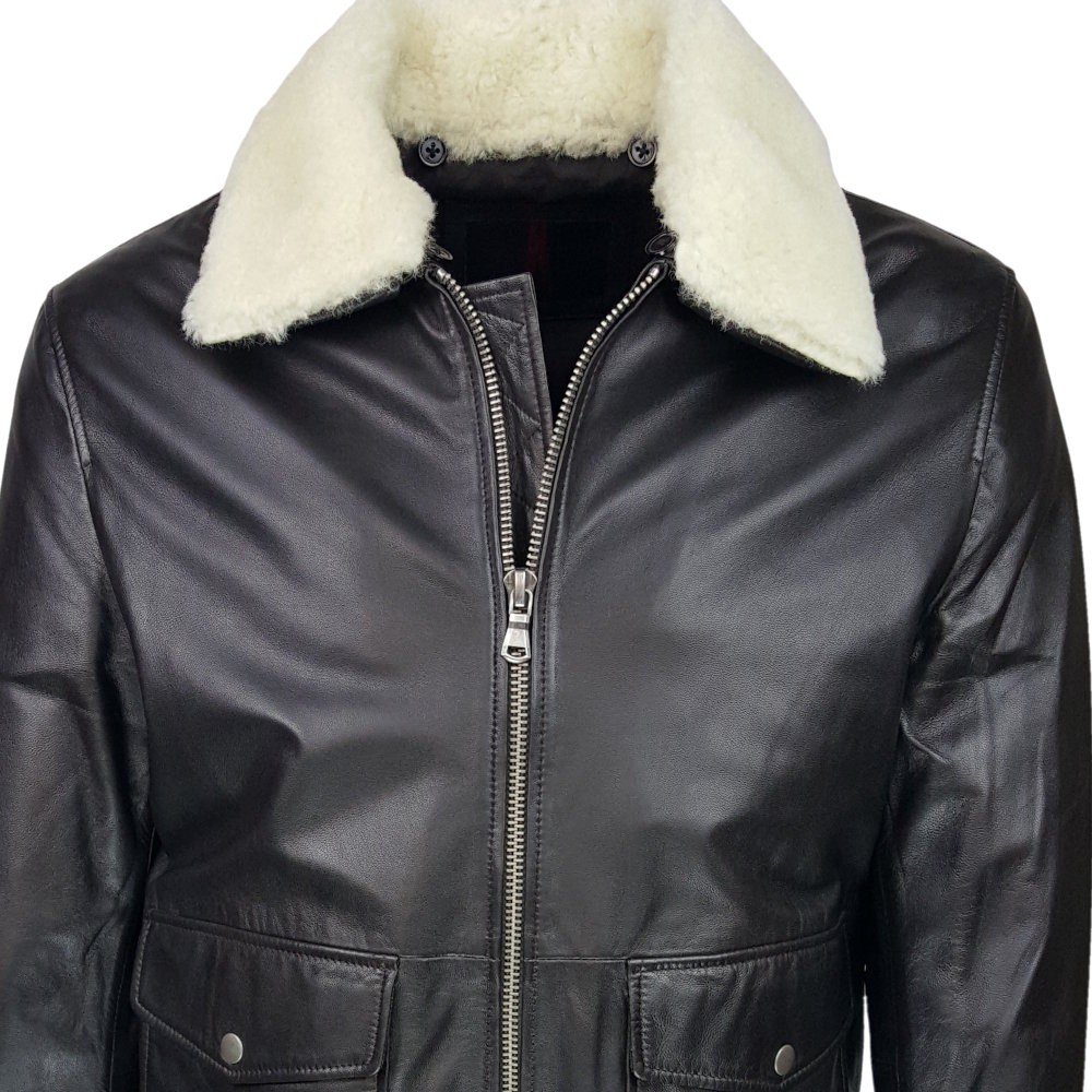 Man leather jacket Fly Jacket Aviator Colombus