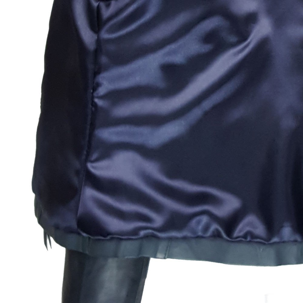 round-necked women's lambskin jacket